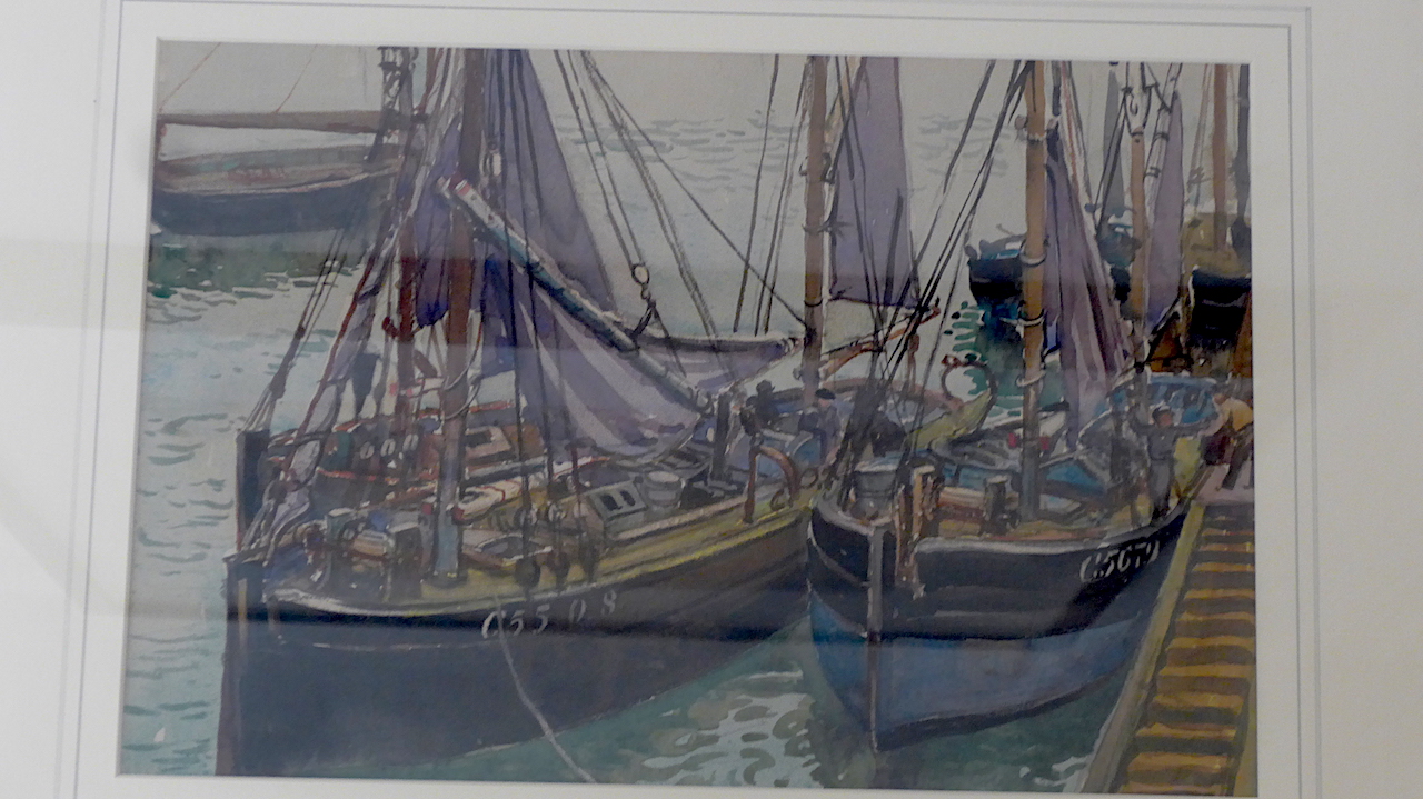 A Harbour Scene by Philip William Cole (1884-1964)