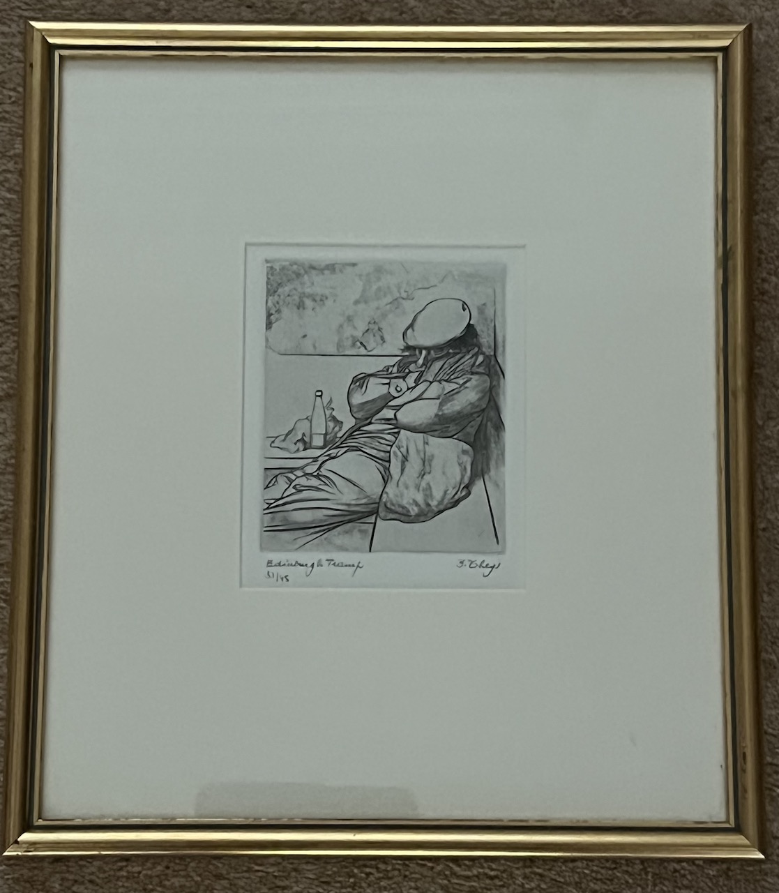 An Edinburgh Tramp by Freddy Theys (Contemporary)